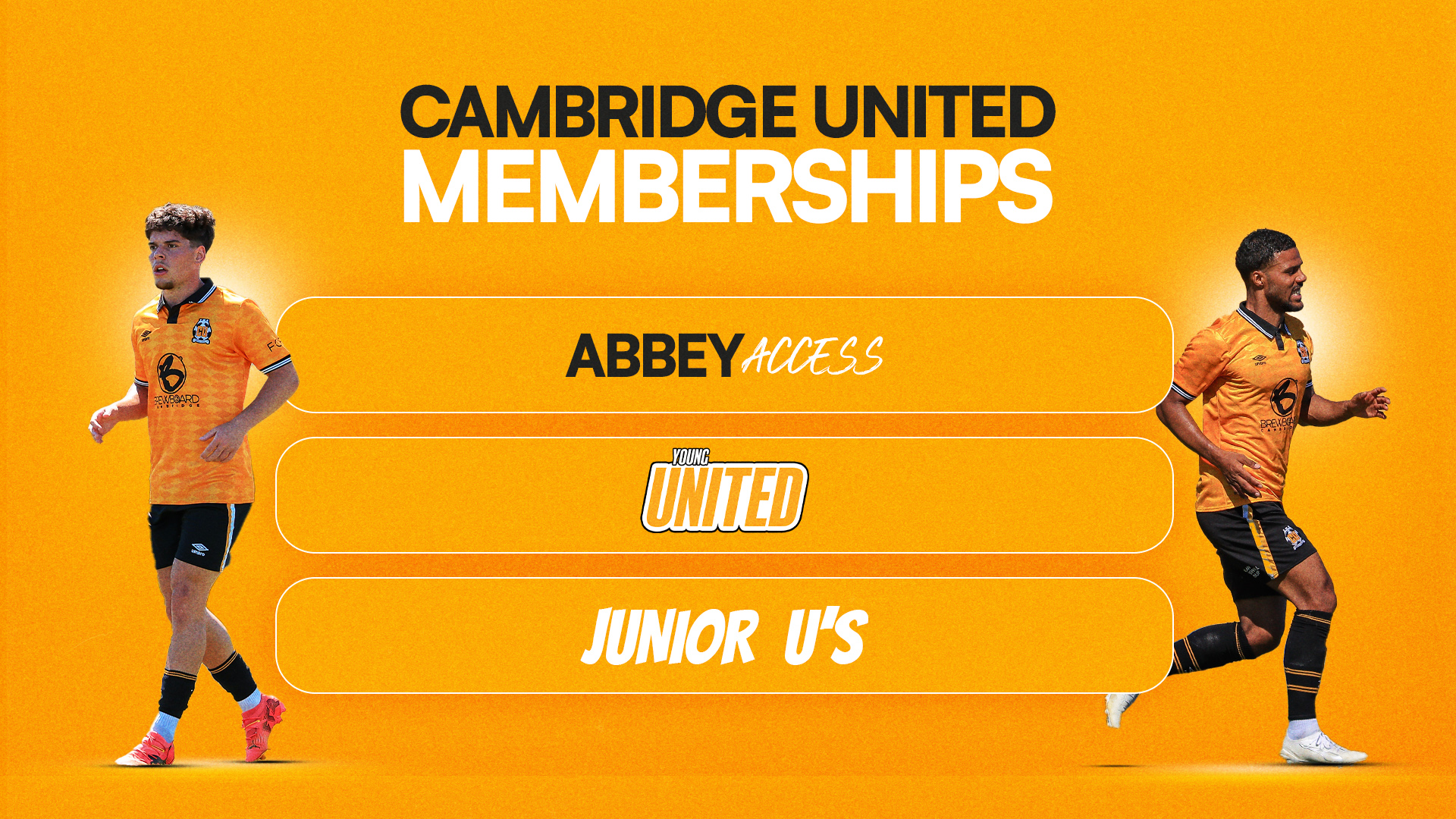 Abbey Access, Junior U's and Young United memberships on sale | Cambridge United F.C.